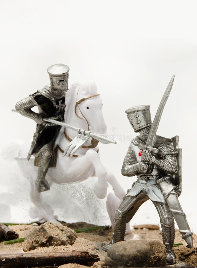 Middeleeuwse Ridders - Kruisvaarders Stock Afbeelding - Image of staal ...