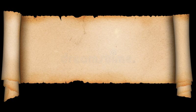 Middeleeuwse Rol Van Perkament Stock Afbeelding - Image of decoratie ...