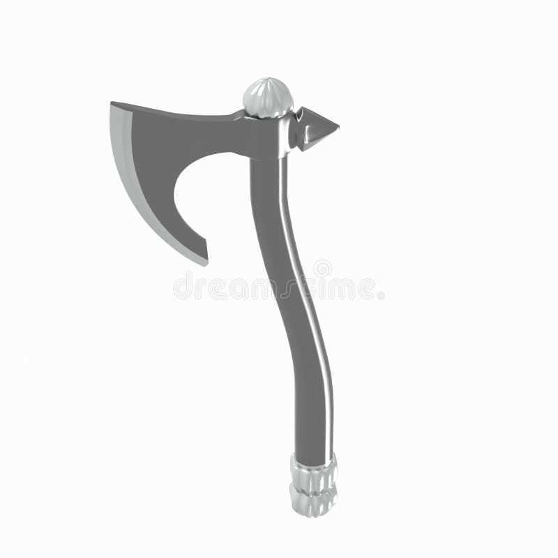 Middeleeuwse Strijdbijl Met Glans Stock Illustratie - Illustration of ...