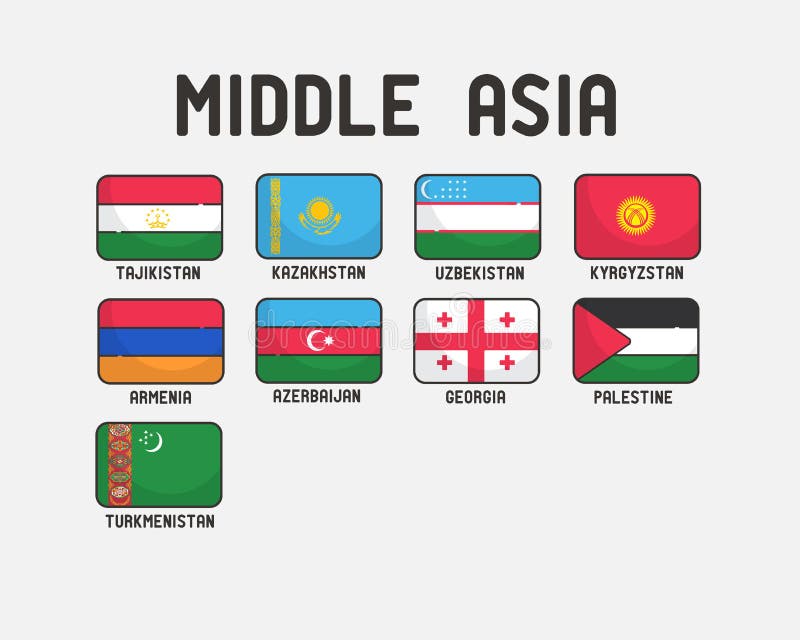 Kaart Van Azië Met Vlaggen Op Bol Stock Illustratie - Illustration of ...