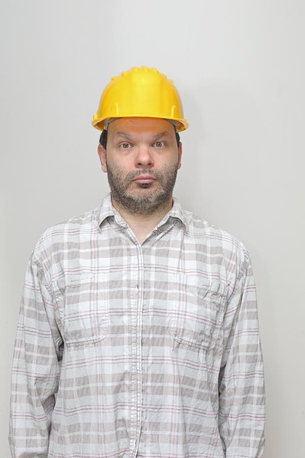 Hard Hat Man stock image. Image of male, worker, hardhat - 113251835