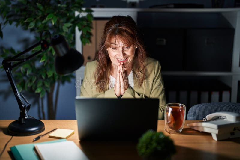 458 Woman Praying Computer Stock Photos - Free & Royalty-Free Stock ...