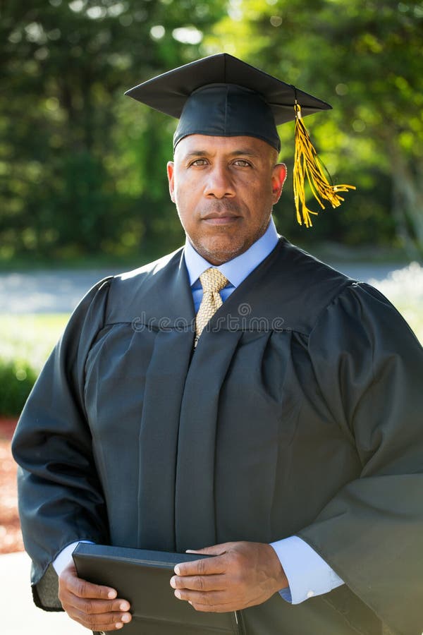 Middle age man graduating stock photo. Image of males - 101726178
