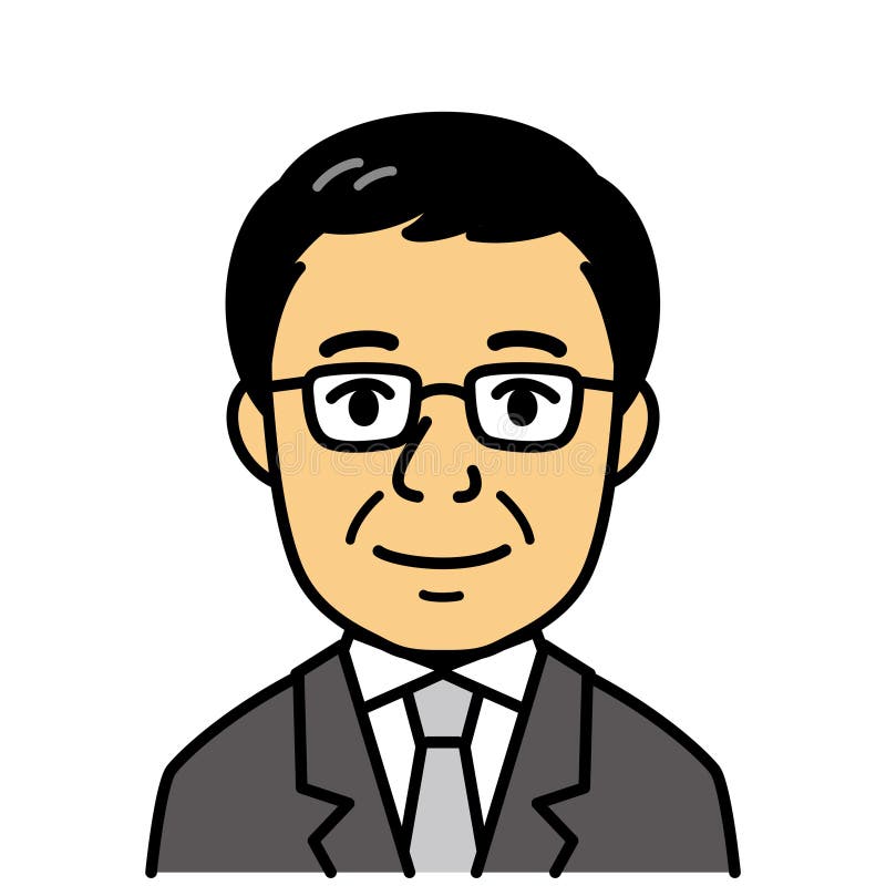 Middle Age Man in Gray Suit, Vector Stock Vector - Illustration of ...