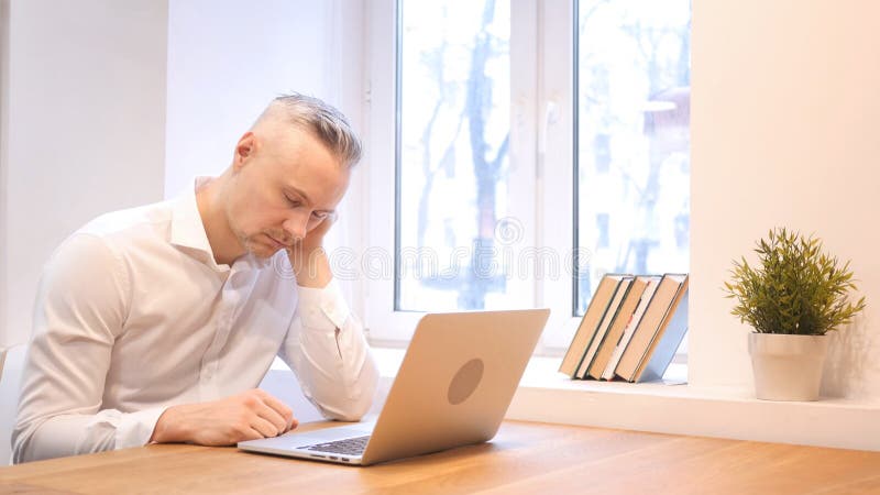 Middle Age Man Sleeping at Work Stock Image - Image of relax, employee ...