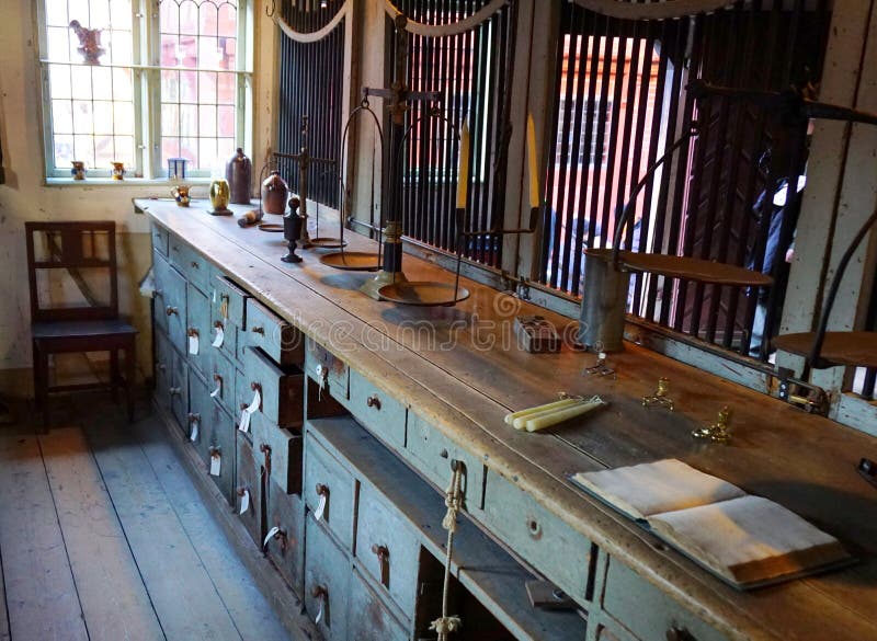 Middle-age pharmacy shop stock image. Image of time, aarhus - 81803833