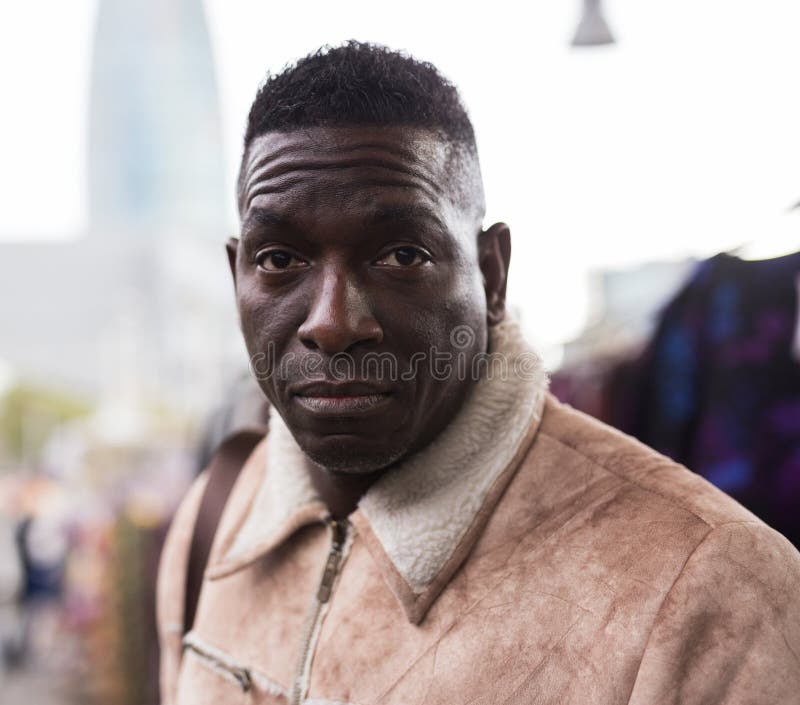 Middle Aged African American Man Stock Photo - Image of face, looking ...