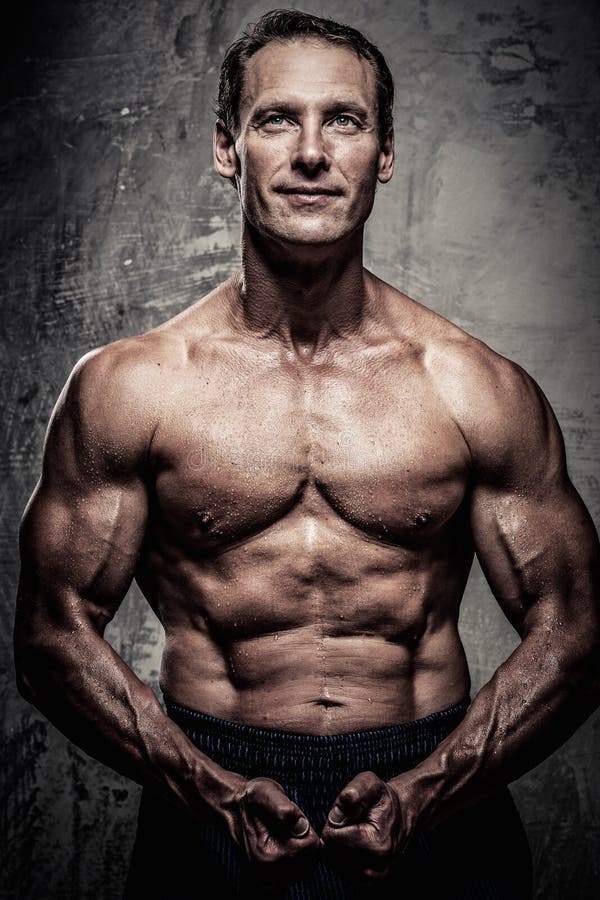 Middle-aged athletic man stock photo. Image of fitness - 49410370