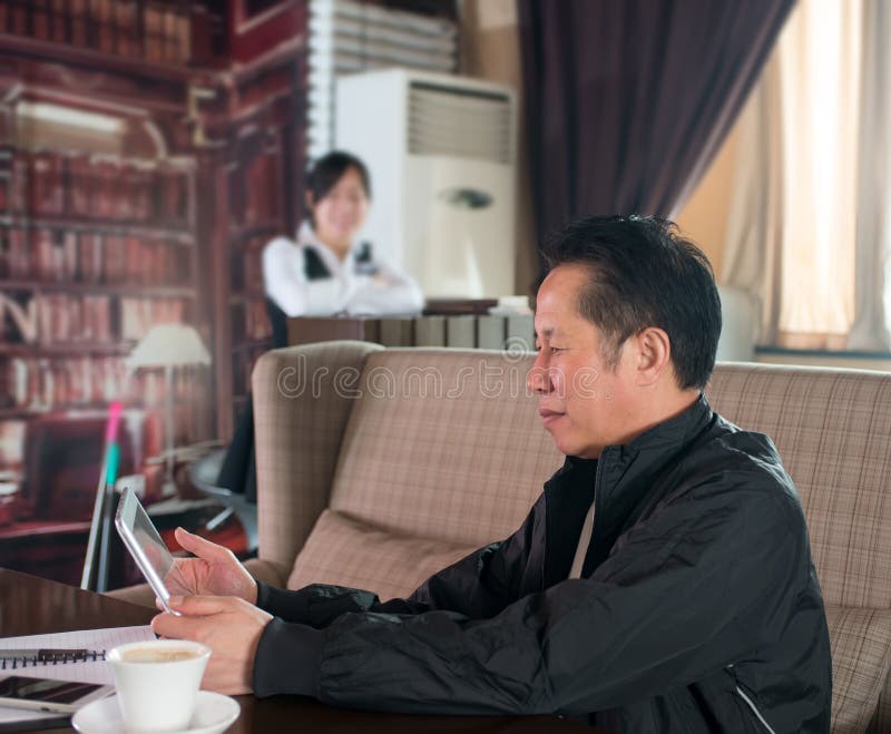 Middle-aged business man stock photo. Image of cafe, career - 39326026