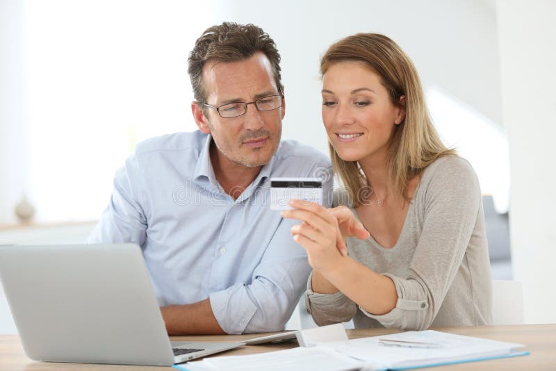 Couple Connected on Internet Stock Image - Image of internet, caucasian ...