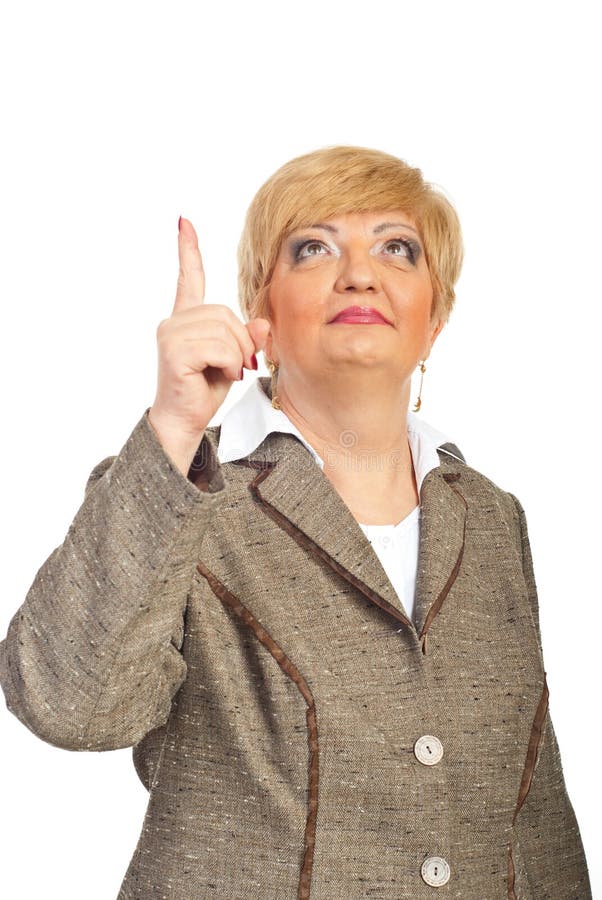 Middle Aged Executive Woman Looking Away Stock Photo - Image of ...