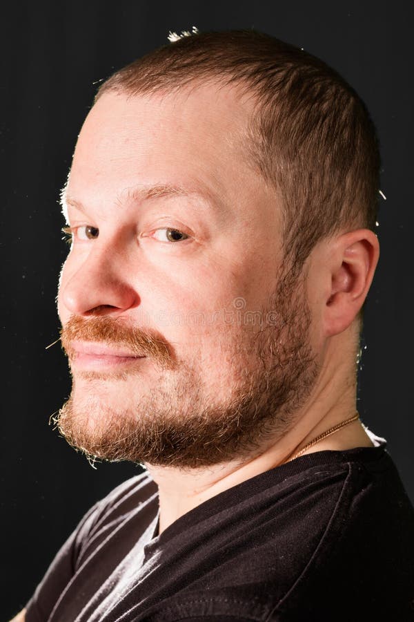 Middle-aged man with beard stock photo. Image of dramatic - 69015804