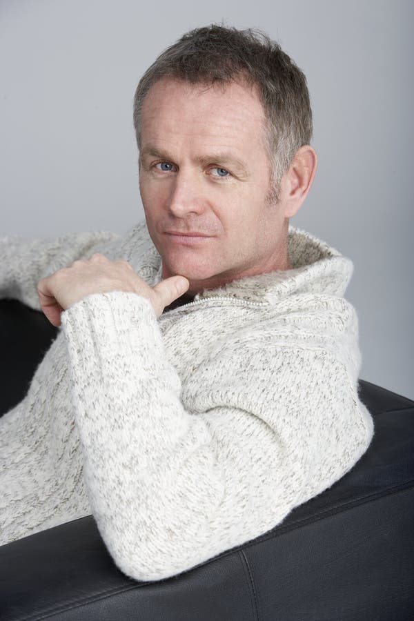 Portrait of Middle Aged Man Stock Image - Image of male, alone: 10002489