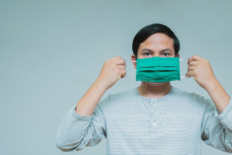 Middle-aged Man Wearing a Mask Stock Image - Image of mask, protect ...