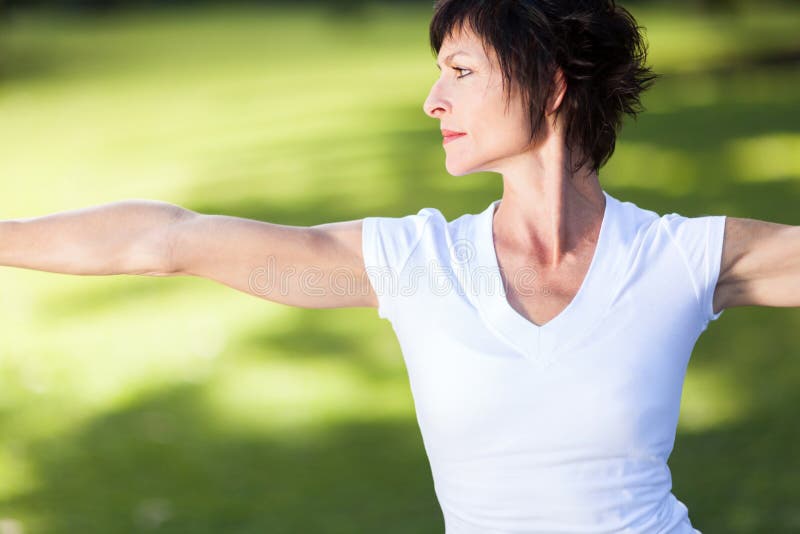 Middle aged woman exercise stock photo. Image of exercise - 26833252