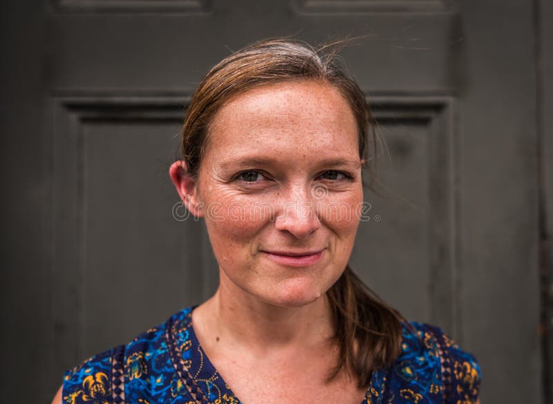 Middle Aged Woman with Natural Look Stock Photo - Image of caucasian ...