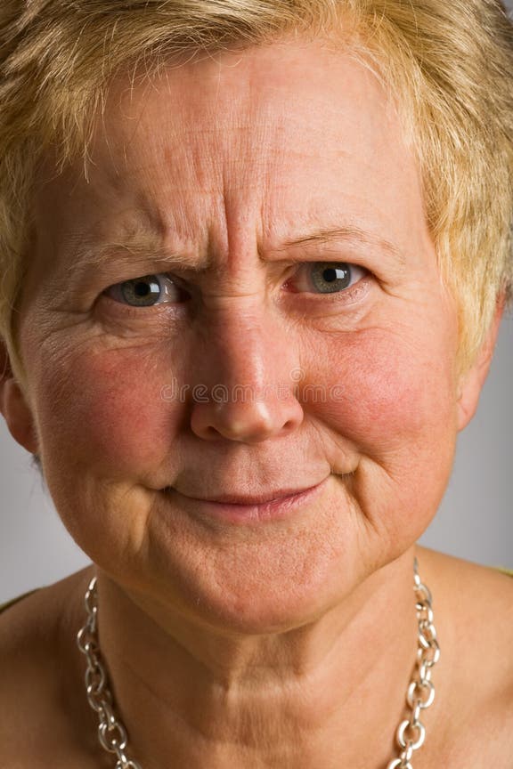 Middle-aged Woman with Quizzical Expression Stock Image - Image of ...