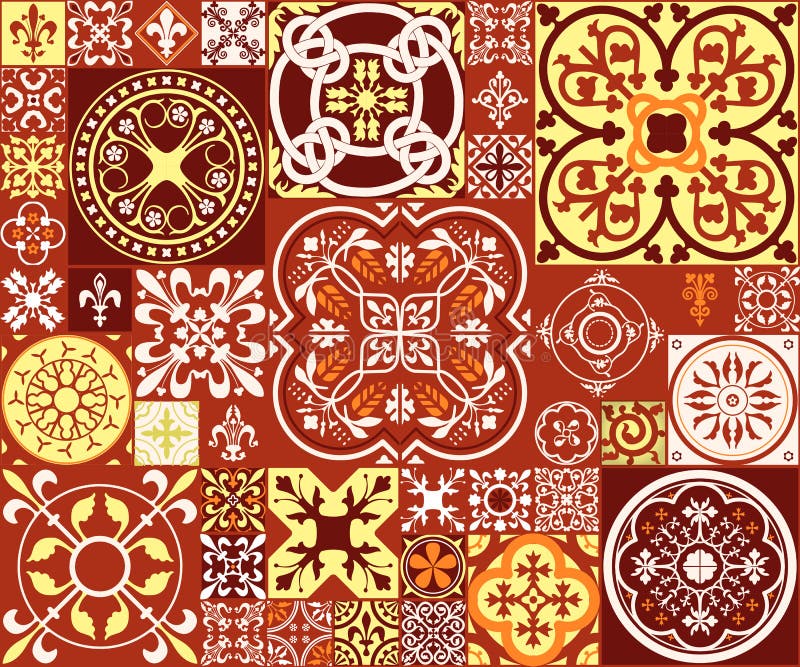 Middle Ages Square7-03 stock vector. Illustration of motif - 69455173