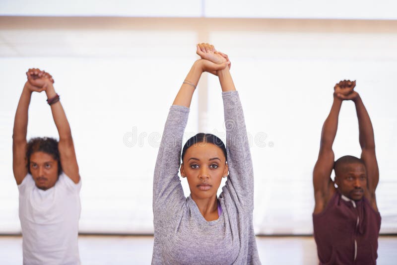 In the Middle of an Awesome Workout. a Group of Young Dancers ...