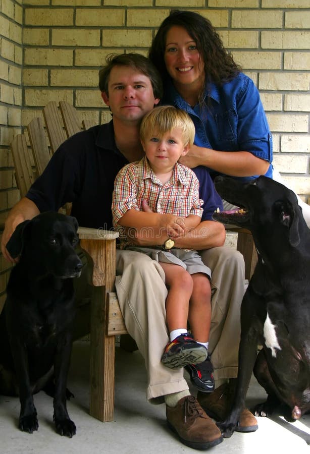 Middle class family stock photo. Image of outside, dogs - 3160926