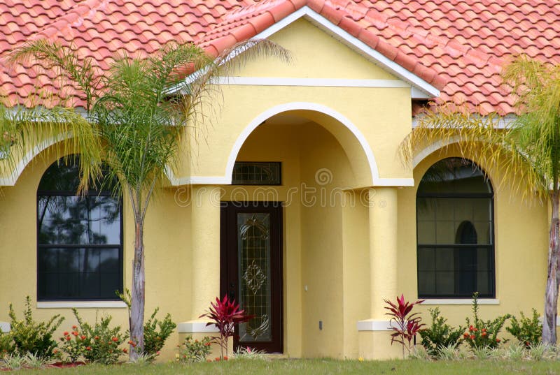 Middle Class Home in Florida Stock Image - Image of construction ...
