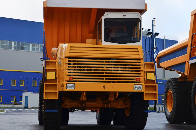 The Middle Class Yellow Mining Dump Truck for Work on Transportation of ...