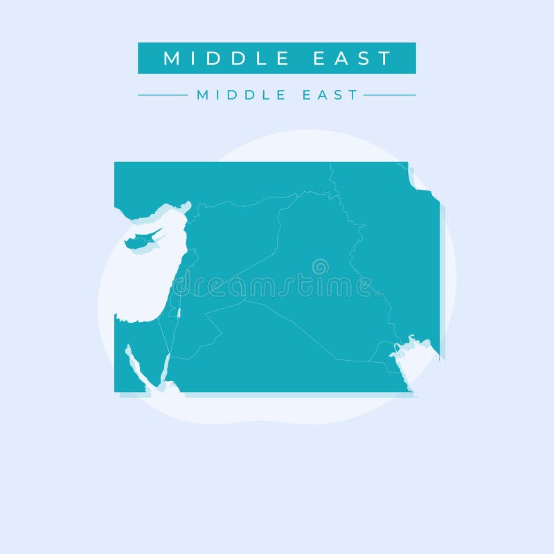 Vector Illustration Vector of Middle East Map Asia Stock Vector ...