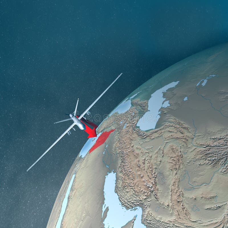 Middle East As Seen from Space, Drone Editorial Stock Image ...