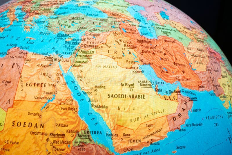 Political Map South Asia Middle East Countries Stock Photos - Free ...