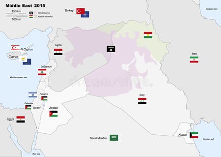 Middle East Map Flags Stock Illustrations – 687 Middle East Map Flags ...