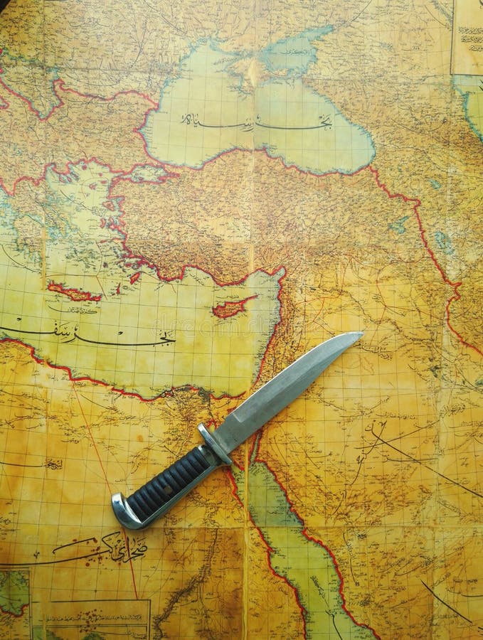 Middle east map editorial image. Image of arabian, vintage - 90873805