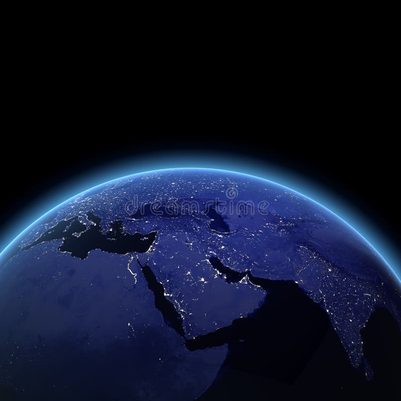 Middle east at night stock illustration. Illustration of shape - 18340086