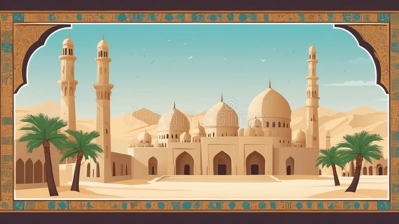 Middle East Themed Wallpaper for Presentations and Off Ai Generated ...