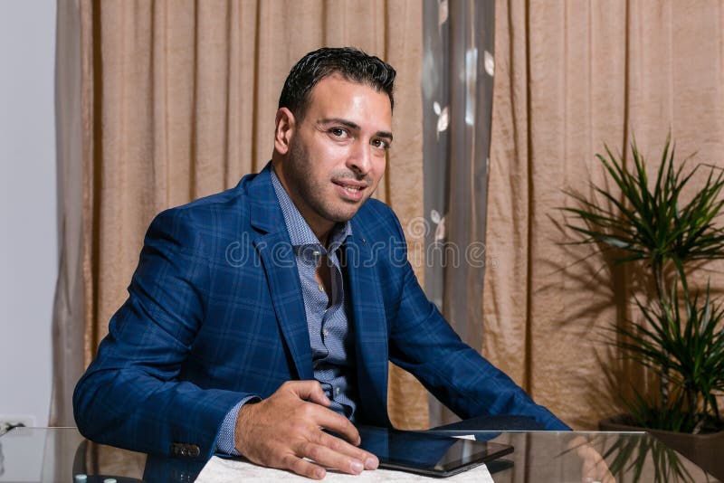 Middle Eastern Businessman in the Office Stock Photo - Image of advisor ...