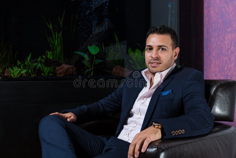 Middle Eastern Businessman in the Office Stock Photo - Image of ...