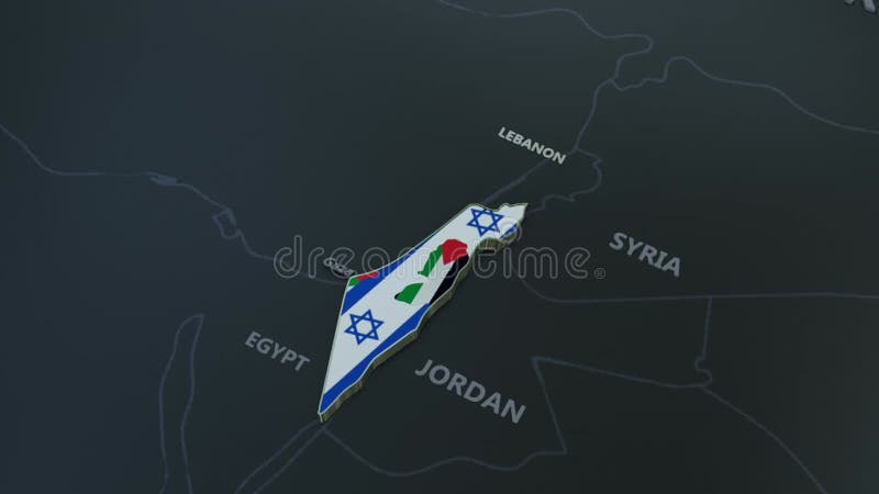 Lebanon Map. Middle Eastern Countries Maps. Flag and Country Map in 3d ...