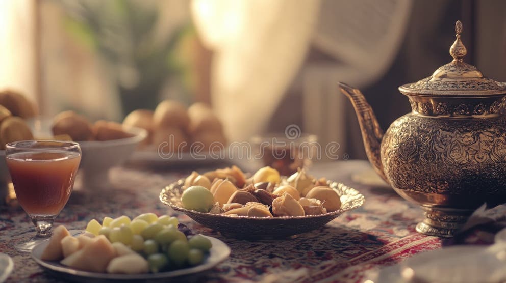 Middle Eastern Dessert Table Stock Image - Image of sweets, window ...
