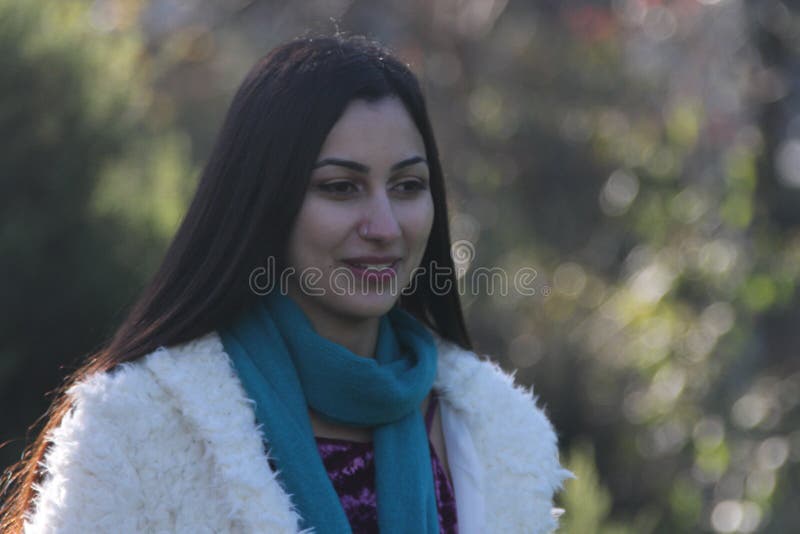 Middle Eastern Girl in a Park Stock Photo - Image of girl, mini: 216940950