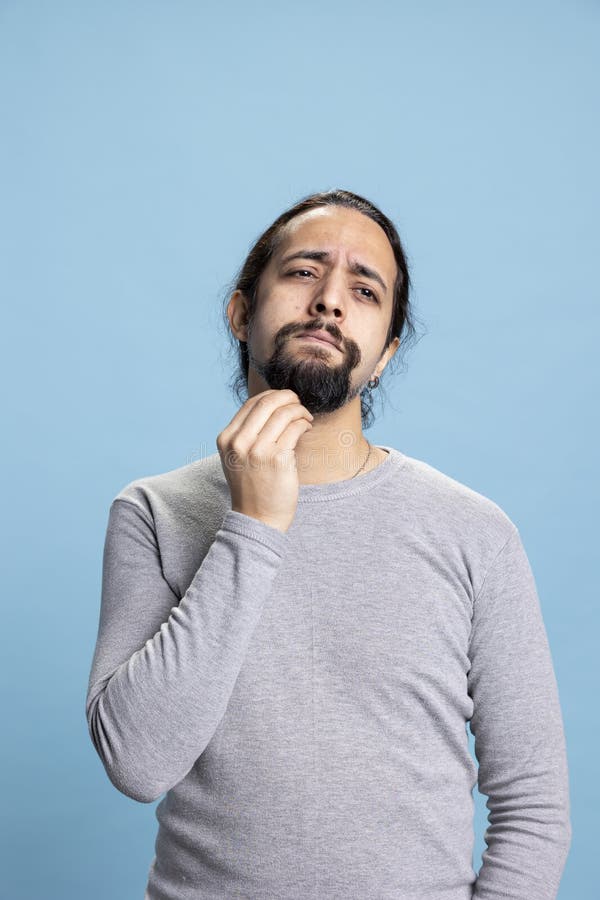 Middle Eastern Man Being Confused and Uncertain in Front of Camera ...