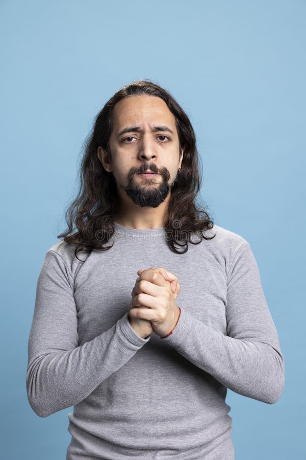 Middle Eastern Man Being Confused and Uncertain in Front of Camera ...