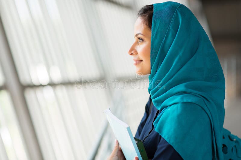 Middle Eastern Student Daydreaming Stock Photo - Image of adorable ...