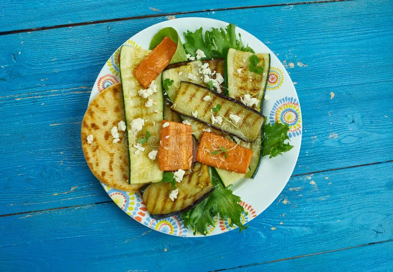 Middle Eastern Style Roasted Vegetables Stock Image - Image of middle ...