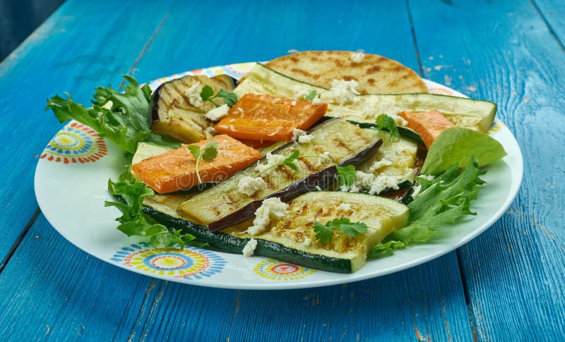 Middle Eastern Style Roasted Vegetables Stock Image - Image of eastern ...