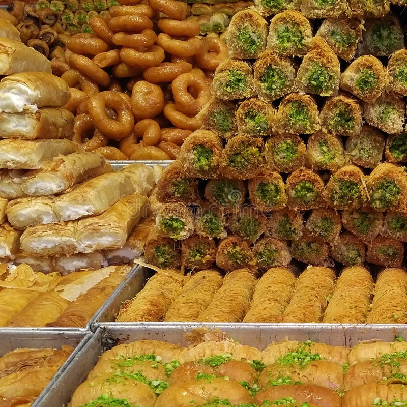 Middle Eastern sweets stock image. Image of condiment - 106557649