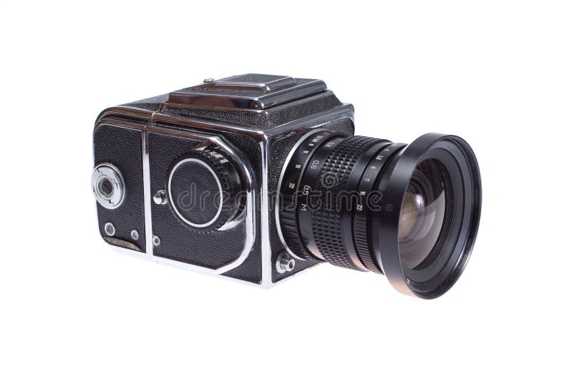 Middle-format camera stock image. Image of lens, chrome - 17188551