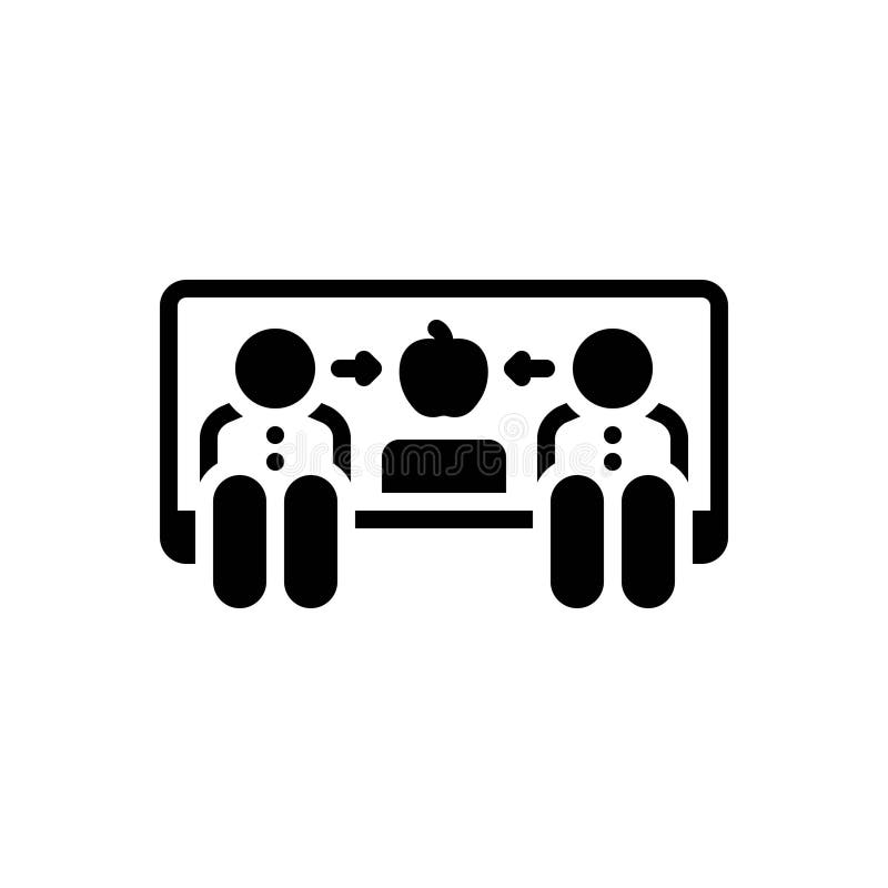 Black Solid Icon for Middle, Center and Medium Stock Vector ...