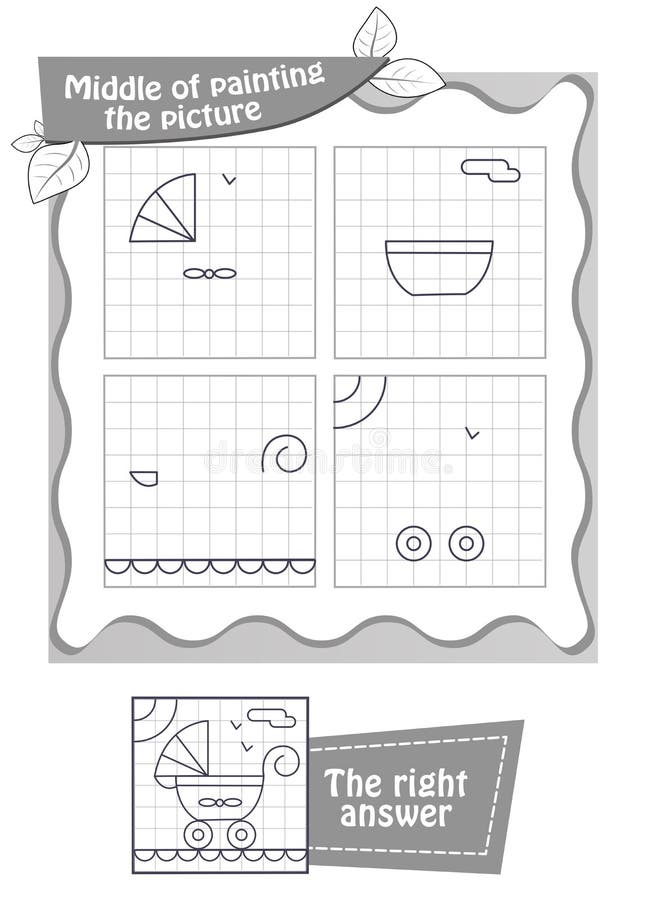 Middle of Painting the Picture Black Stock Illustration - Illustration ...