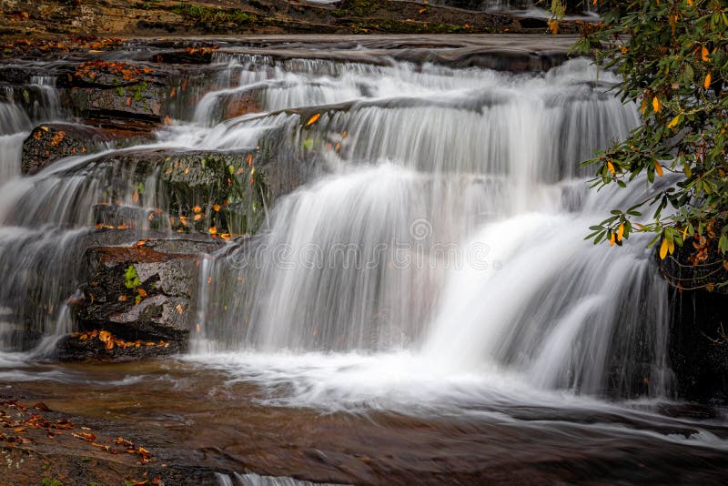 Middle Portion of Connestee Falls Facing East Stock Photo - Image of ...