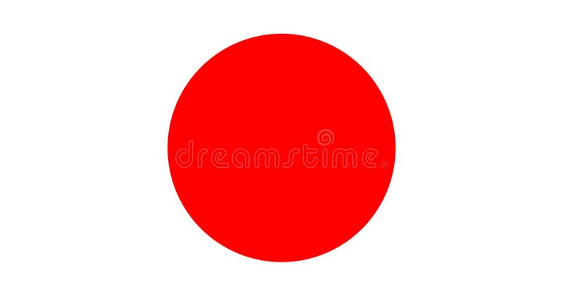 Middle Red Circle Flag Illustration Stock Illustration - Illustration ...