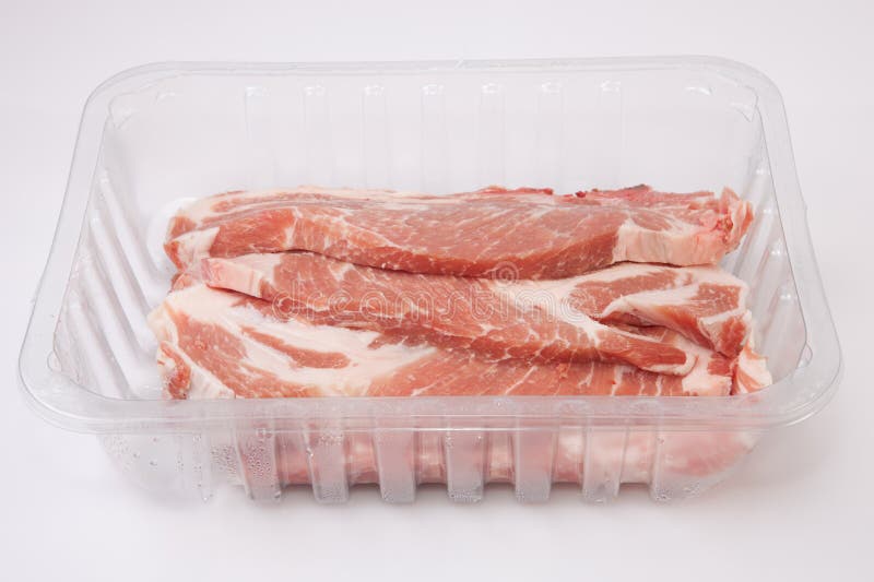 Middle rib chops of pork stock image. Image of piece - 112566181